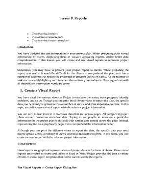 Fillable Online Create A Visual Report Fax Email Print PdfFiller