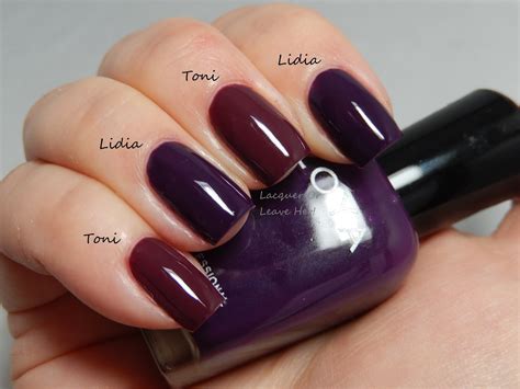 Lacquer Or Leave Her Comparison Zoya Purple Cremes