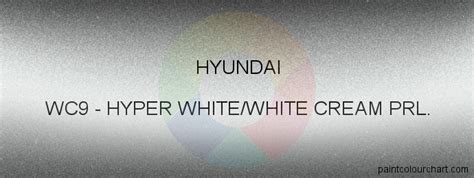WC9 Hyper White/white Cream Prl. for Hyundai bodywork ...
