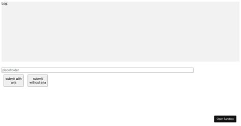 React Ariabutton Issue Codesandbox