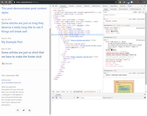Bug On Small Screen Issue Jekyll Minima Github