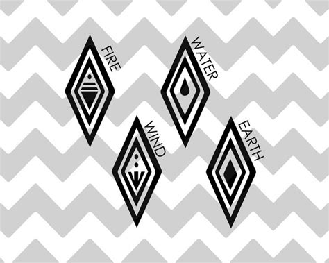 Frozen 2 Element Symbols Svg Dxf  Etsy Element Symbols Things To Sell Silhouette