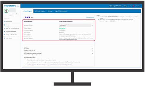 How To Rupiah Deposit Via BCA Direct Transfer INDODAX
