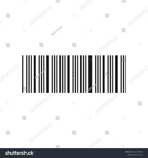 Barcode Template Design Isolated On White Stock Vector Royalty Free 2161595935 Shutterstock