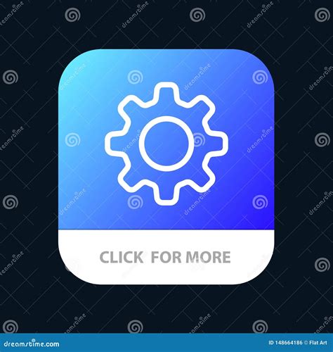 Cog Setting Gear Mobile App Button Android And Ios Line Version