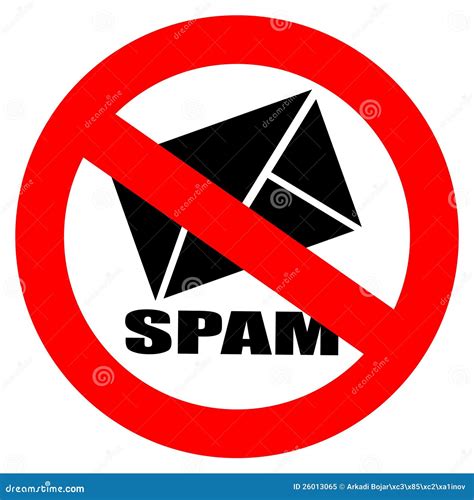 No Spam Sign Prohibition Sign Stop Spam Icon Banning Spam Vector