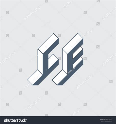 C E Monogram Logotype Isometric 3d Stock Vector Royalty Free 1667766283 Shutterstock