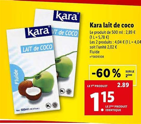 Promo Kara Lait De Coco Chez Lidl Icatalogue Fr