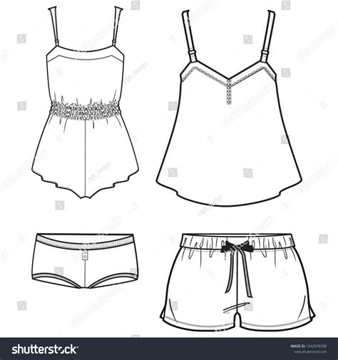 Sleepwear Vector Isolated Template Illustration Stock Vector Royalty