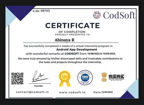 Abinaya Raghuraman On Linkedin Cip Codsoft