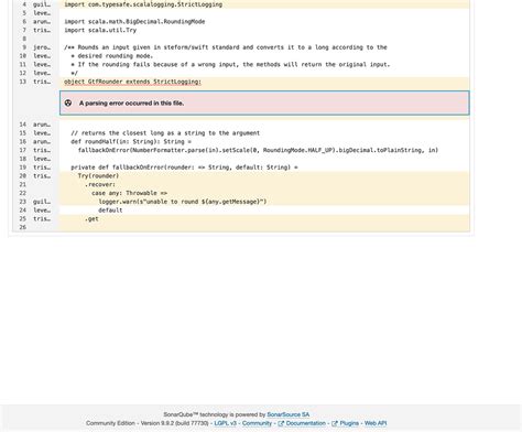 Sonarqube Analysis Fail To Parse Scala 33 Files With Fewer Braces