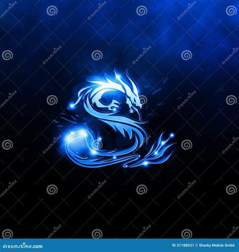 Dragon Tribal Tattoo Figure Set In Cute Colors Cartoon Vector