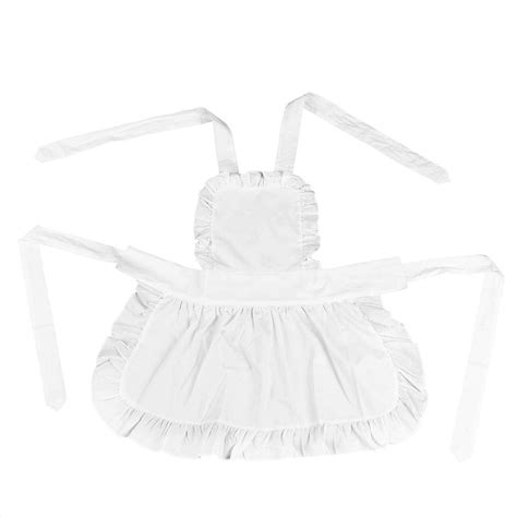 Lilments Twin Pack Retro Kitchen Ruffles Half Waist Apron With Pockets
