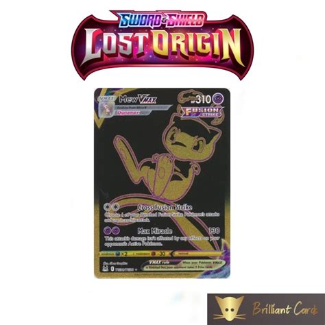 Pokemon Black Gold Mew Vmax Lost Origin Ss11 Card Shopee Singapore