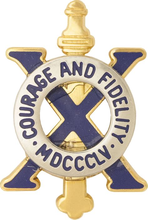 10th Infantry Unit Crest Courage And Fidelity Mdccclv