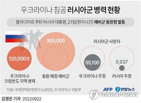 [그래픽] 우크라이나 침공 러시아군 병력 현황 연합뉴스
