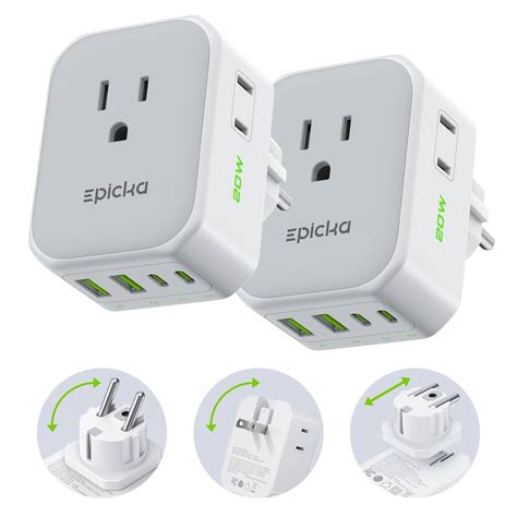 Epicka Hybrid International Power Adapter For Us To Europe And England 8