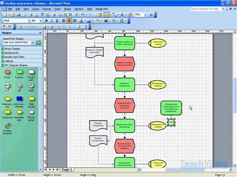 Схема процесса Visio