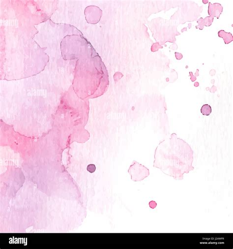 Abstract Pink Watercolor Blot On White Background Vector Illustration