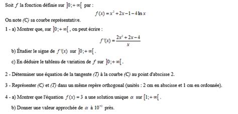 Exercices corrigés terminale complémentaire La fonction logarithme