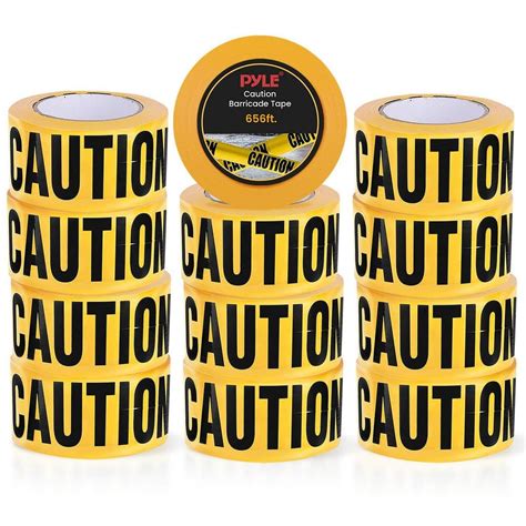 Pyle Pieces Meters Long Tape Roll Suitable For Wide Range Of Applications Safety Caution