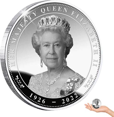 2 2022 Queen Elizabeth II Memorial Collectible Coin 1926 2022 Platinum