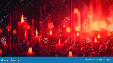 Decline In Financial Market Illustrated By Red Candlestick Background In Stock Market Graph