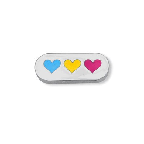 Pansexual Pride Pin Heart Pin Pride Lapel Pin Lgbtqia Flag Pin