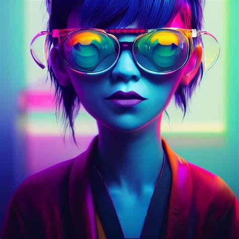 Premium Photo Futuristic Cyberpunk Robotic Woman Portrait 3d Rendering