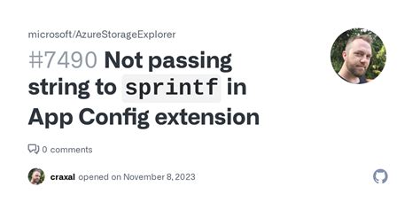 Not Passing String To Sprintf In App Config Extension Issue 7490
