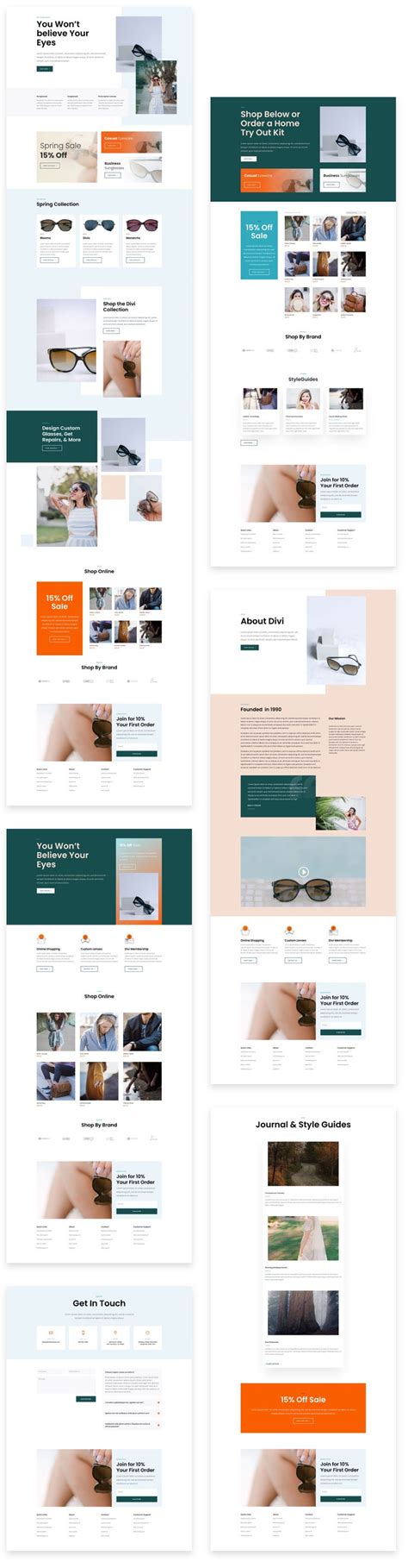 Get A Free Sunglasses Shop Layout Pack For Divi