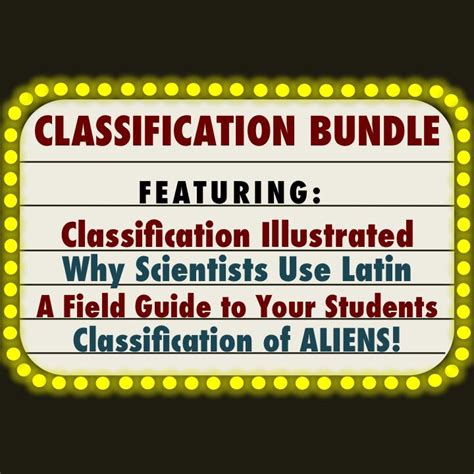 Classification Basics Bundle Taxonomy Scientific Names And