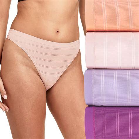 Womens Hanes Ultimate® Breathable Comfort Flex Fit 4 Pack Thong Panty