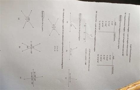 Angle Pairs Continuation 1 Complementary StudyX