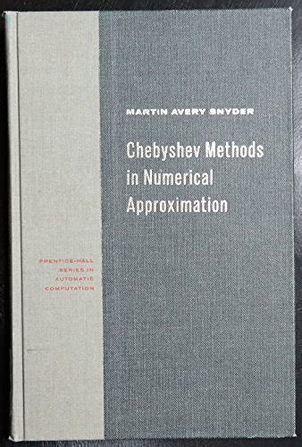 chebyshev methods in numerical approximation de snyder m a gut 1966