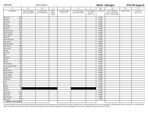 Form Ifta 100 Download Printable Pdf Or Fill Online Ifta Quarterly Fuel