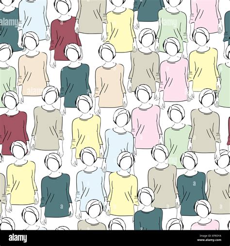 Seamless Pattern Women Stock Photo Alamy