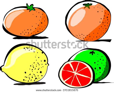Vector Fruits Vegetables Icon Set Includes Stock Vector Royalty Free