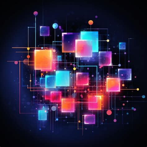 Premium Ai Image Blockchain Abstract
