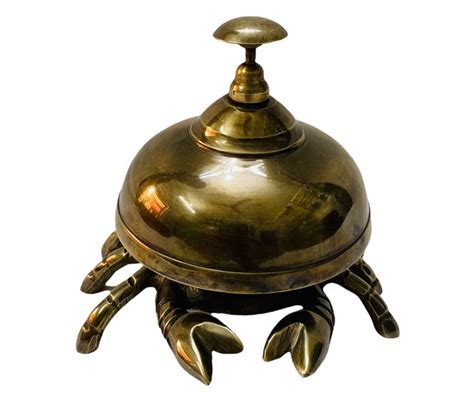 Brass Crab Bell Antique Finish Crab Bell Ornate Bell Tabletop Bell