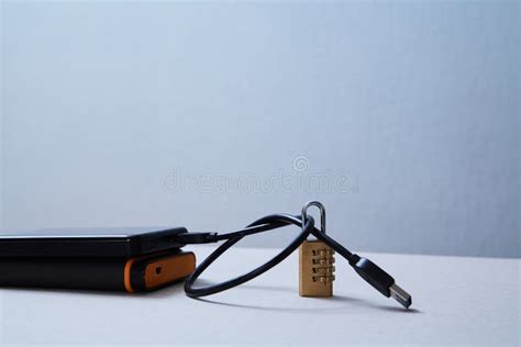 Computer Or Internet Security Data Protection Concept External Hard
