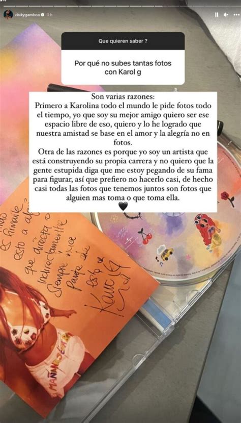 Daiky Gamboa Amigo De Karol G Cuenta Por Qué No Publica Fotos Con Ella