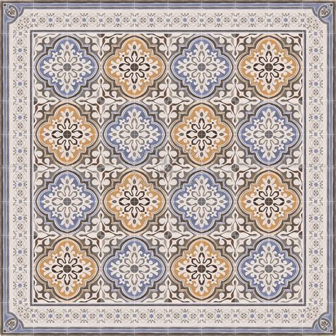 Traditional Encaustic Cement Ornate Tile Texture Seamless 13599
