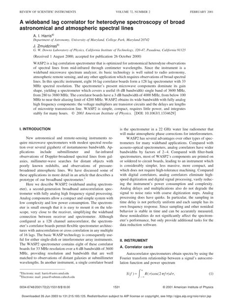 Pdf A Wideband Lag Correlator For Heterodyne Spectroscopy Of Broad Astronomical And