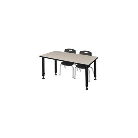 Regency Kee X Height Adjust Table Maple Mt Plapbk Bk X