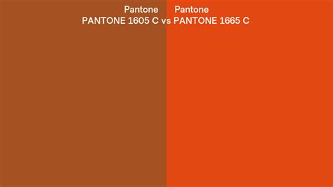 Pantone 1605 C Vs Pantone 1665 C Side By Side Comparison