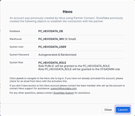 use hevo with snowflake partner connect