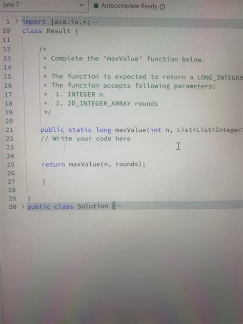 Java 7 Autocomplete Ready 1 Import