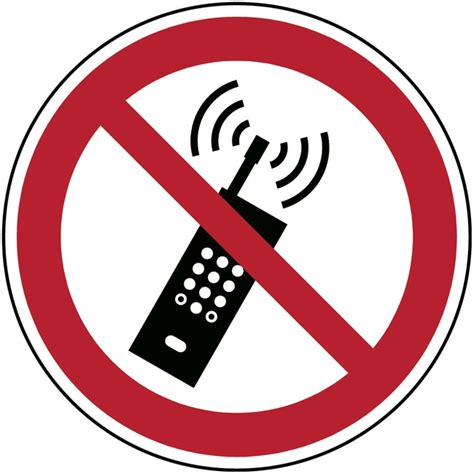 Brady Polypropylene ISO Safety Sign No Activated Mobile Phones Signs And Tags Facility