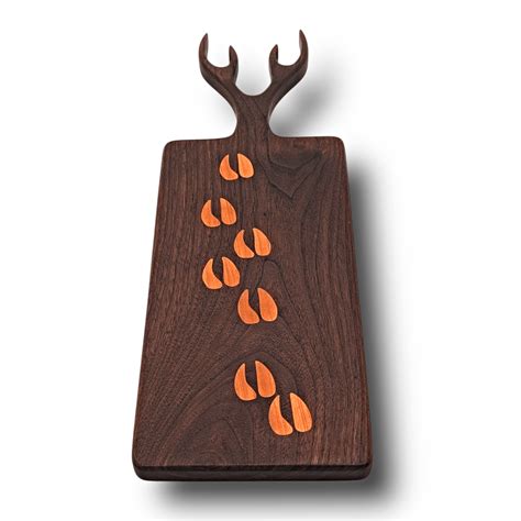 Antler Charcuterie Board Walnut With Cherry Inlay Some Workshop